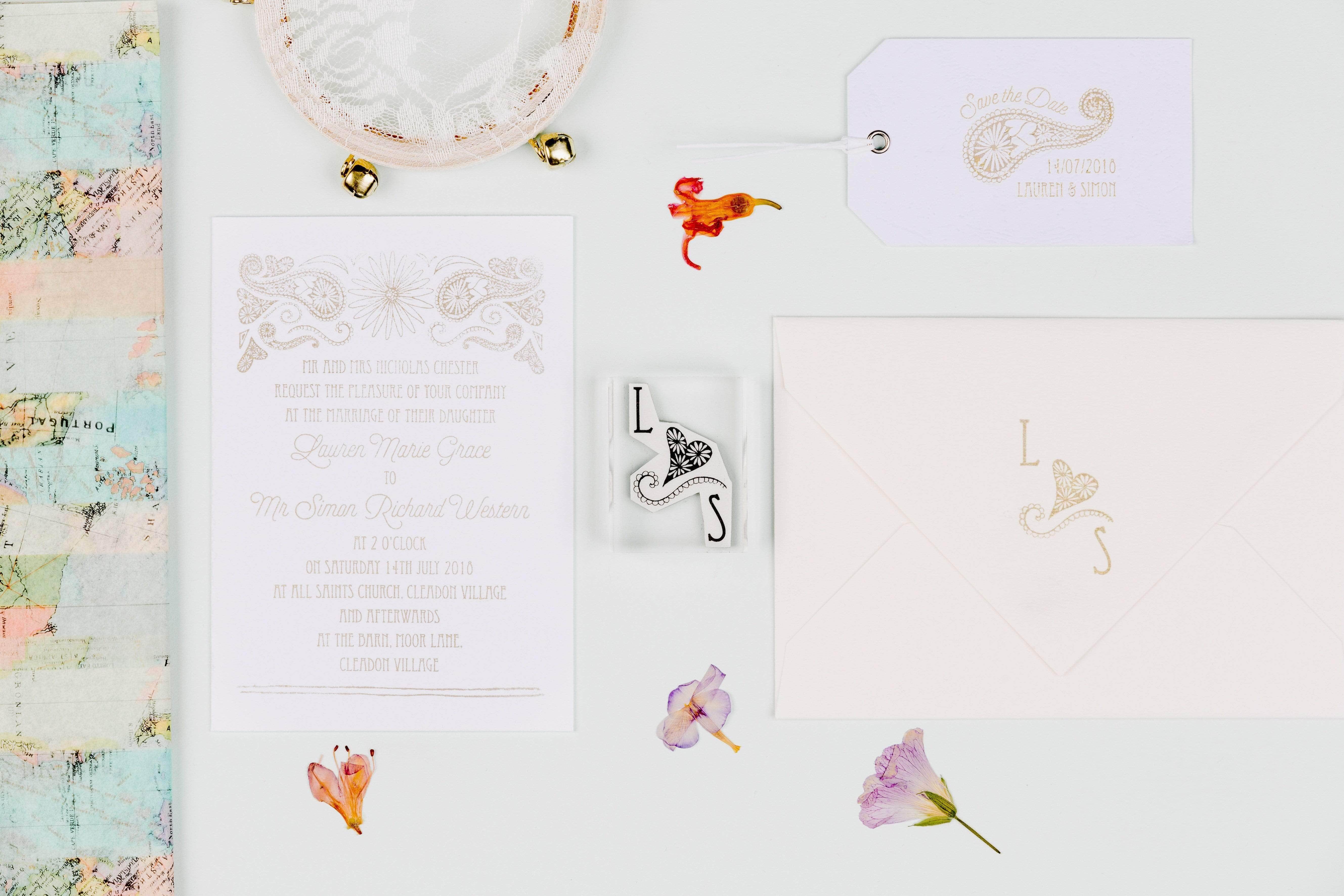 Customised Wedding Stamps & wedding date stamps