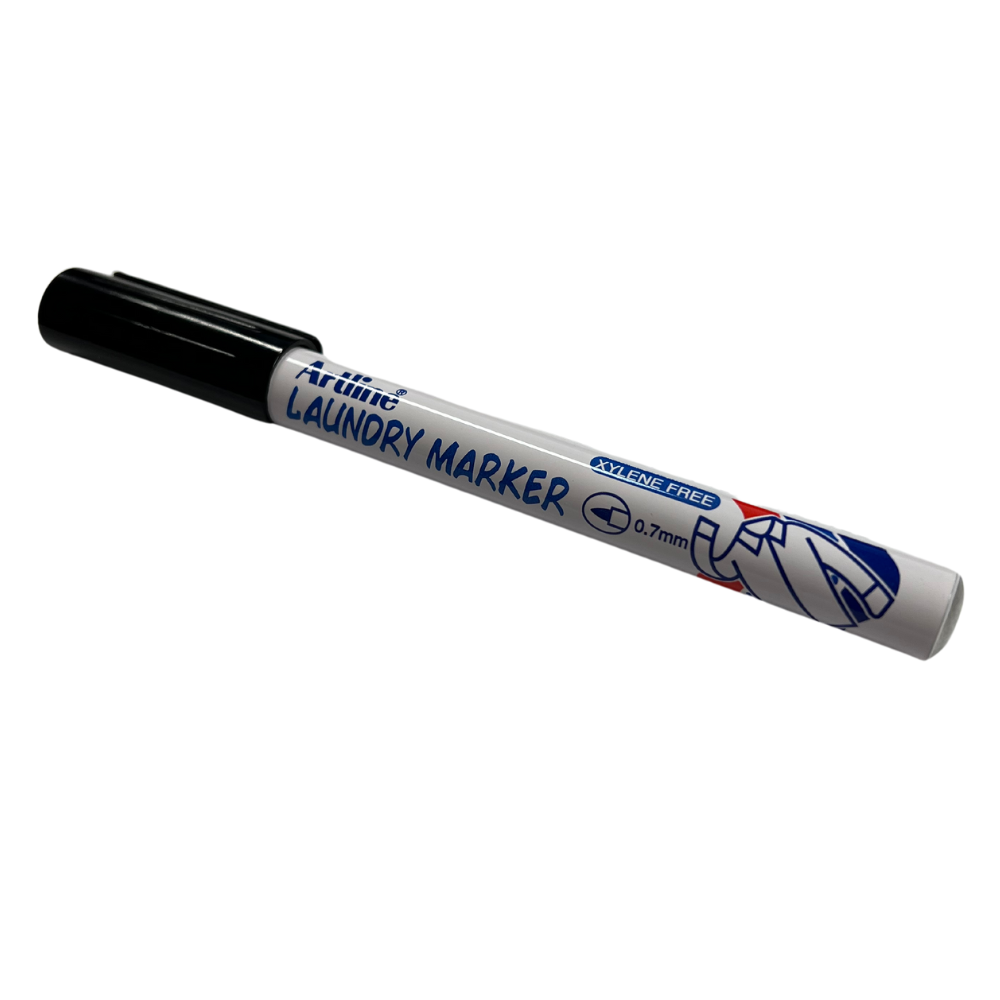 Black Permanent Fabric Laundry Marker Pen