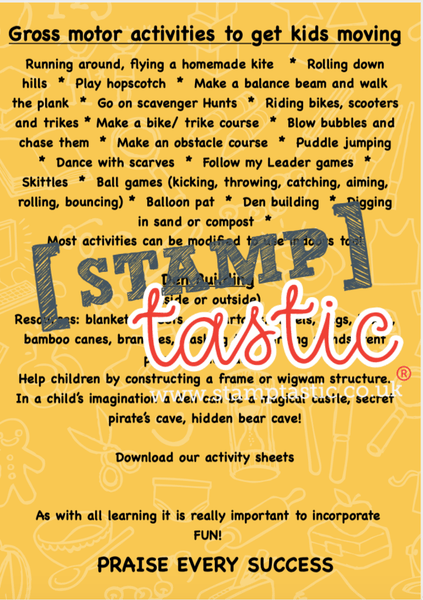 Starting School Free Resource: Gross Motor Skills Activity Card