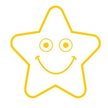 Smiley Gold Star Stamp
