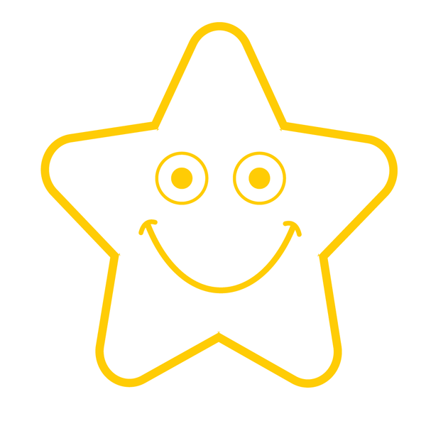 Smiley Gold Star Stamp