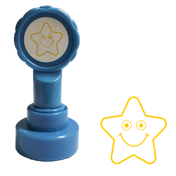 Smiley Gold Star Stamp