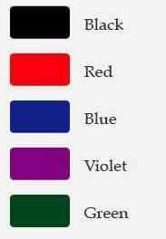 Large Colour Inkpad - Red/Green/Blue/Black/Violet