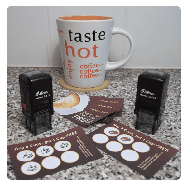 Beer Glass Loyalty Card Self-inking Rubber Stamp